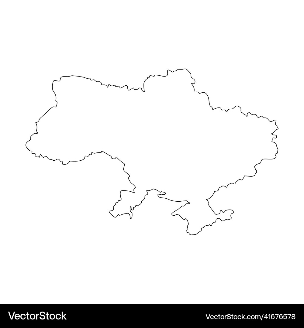 Ukraine map template outline graphic sketch Vector Image