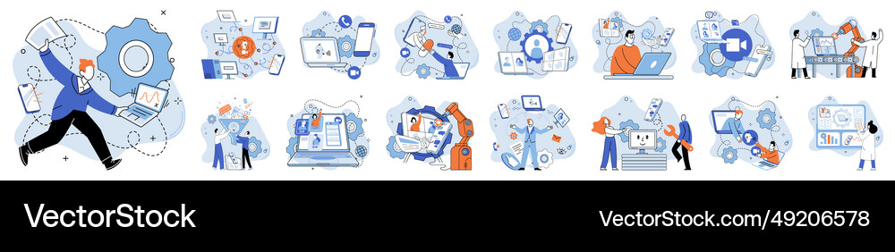 Virtual work meeting virtual work meetings enable Vector Image