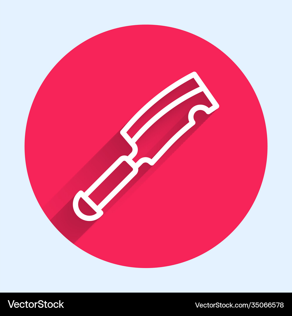 White line meat chopper icon isolated with long Vector Image