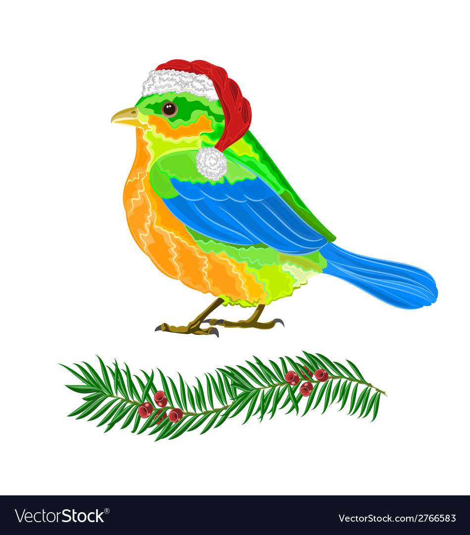 Christmas bird Royalty Free Vector Image - VectorStock