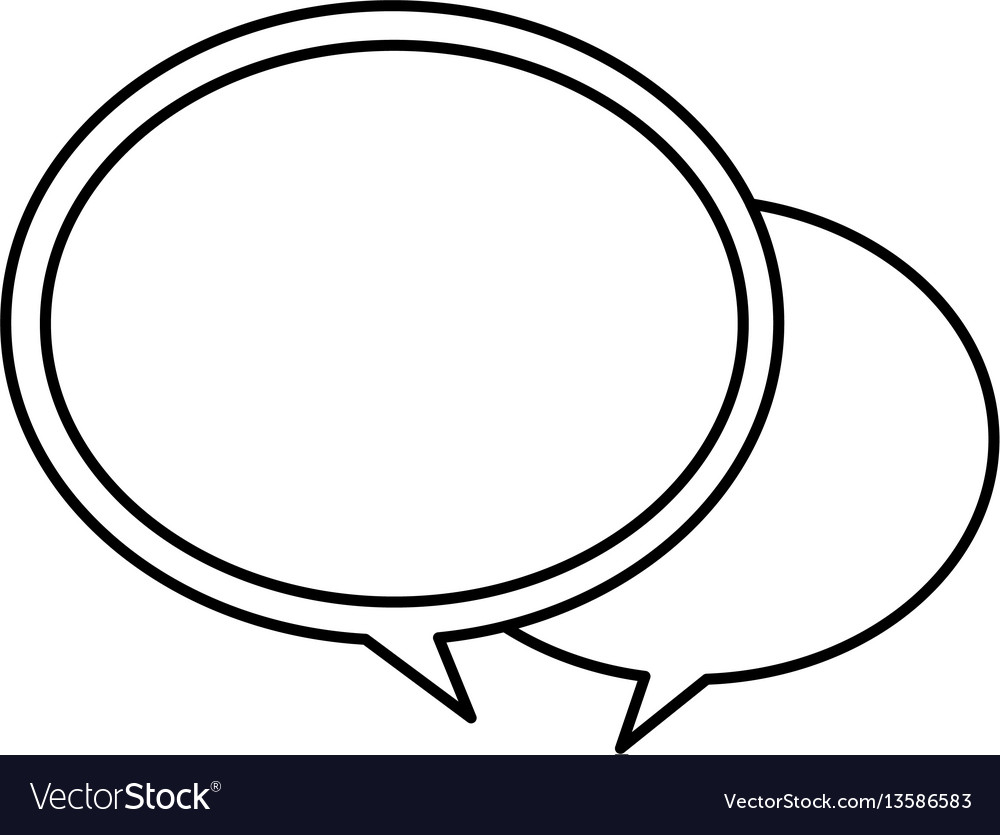 Figure round chat bubbles icon Royalty Free Vector Image