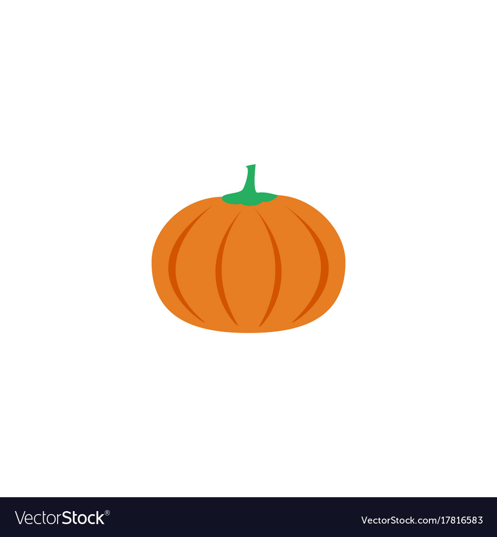 Flat icon pumpkin element Royalty Free Vector Image