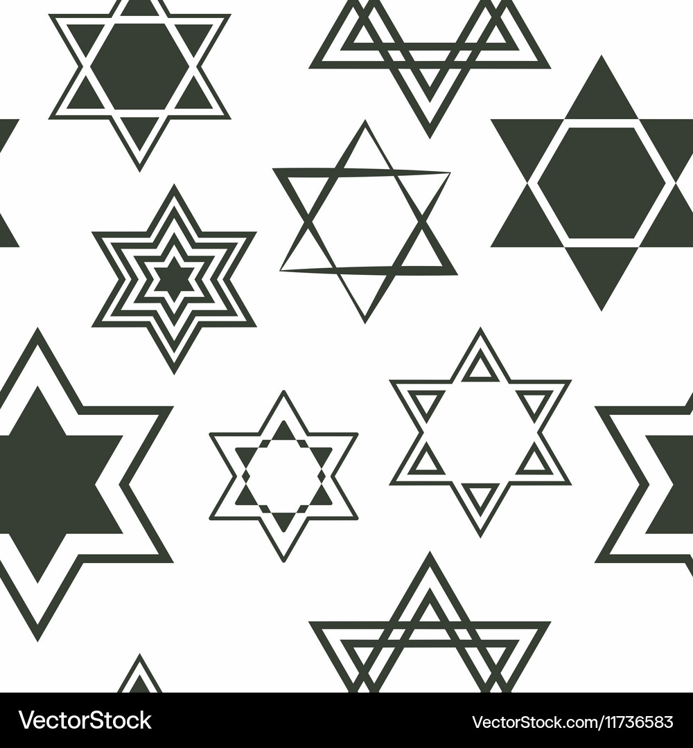 Seamless pattern with star of david Royalty Free Vector