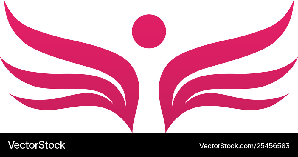 Wing logo and symbol business template Royalty Free Vector