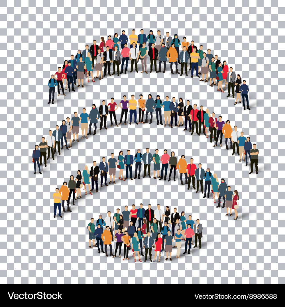 Abstract business symbol people transparency Vector Image