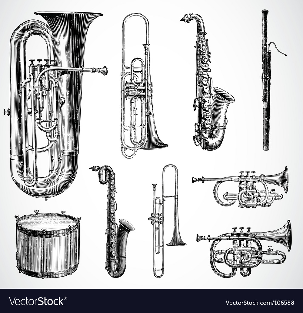 Antique instruments Royalty Free Vector Image - VectorStock