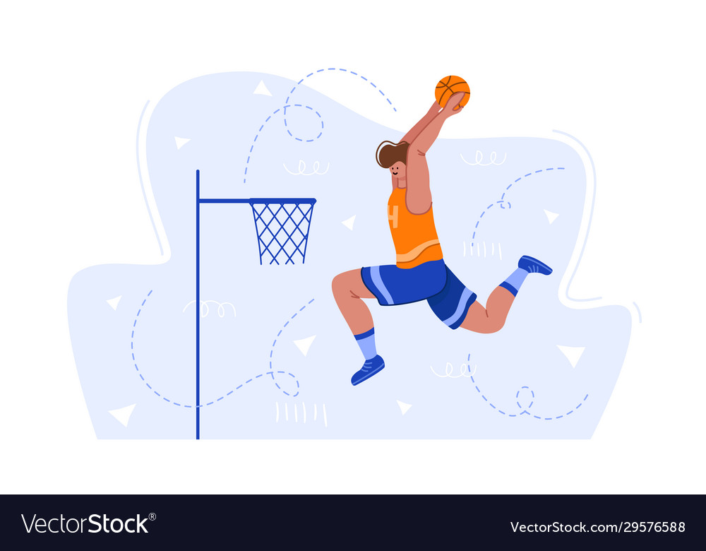 Basketball player sport concept Royalty Free Vector Image
