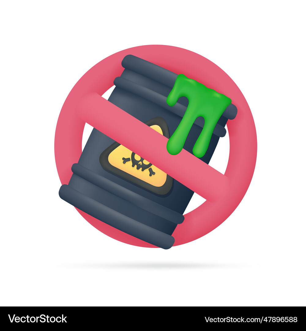 Dangerous chemicals stop toxic use concept Vector Image