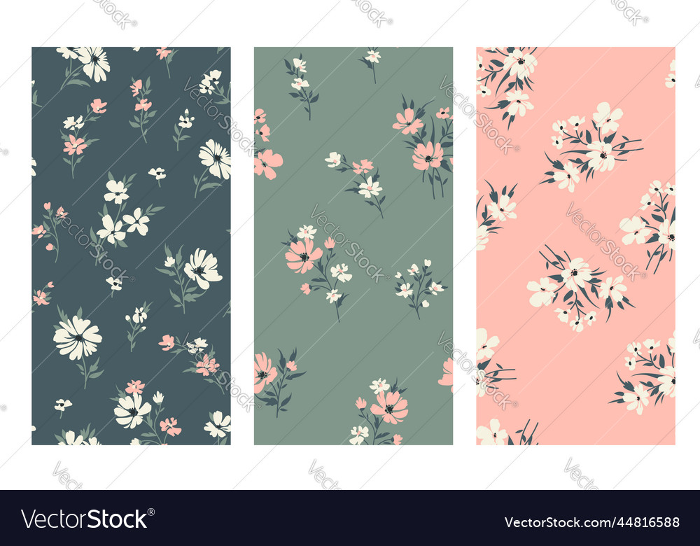 Design of spring print with flowers for textile Vector Image