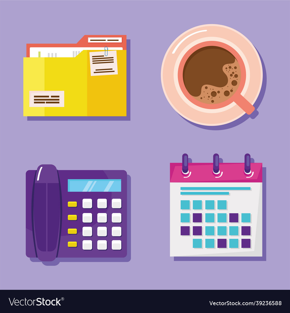Financial management icon set Royalty Free Vector Image