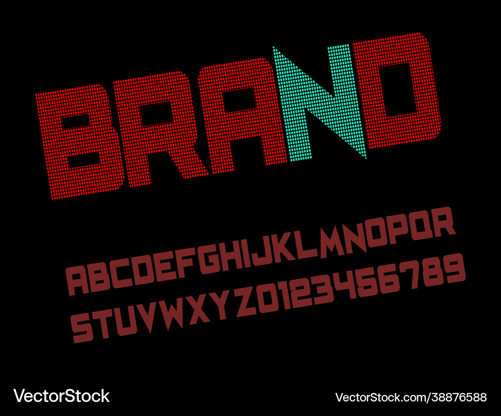 Font alphabet modern lettering typography fonts Vector Image