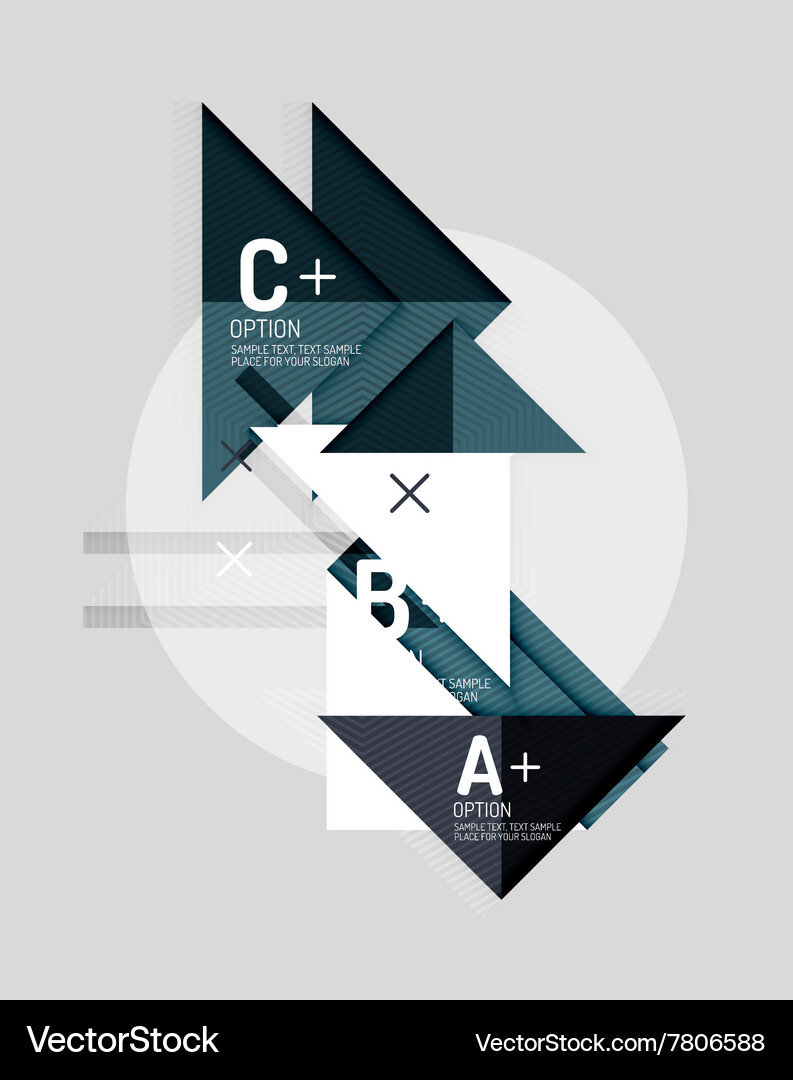 Paper style abstract geometric shapes Royalty Free Vector