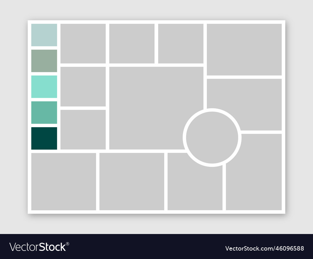 Photo Collage Grid Moodboard Royalty Free Vector Image