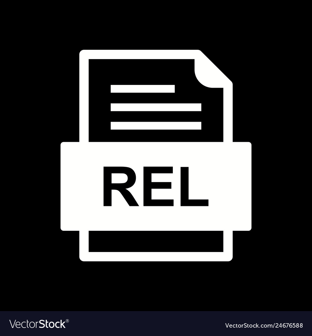 Rel file document icon Royalty Free Vector Image