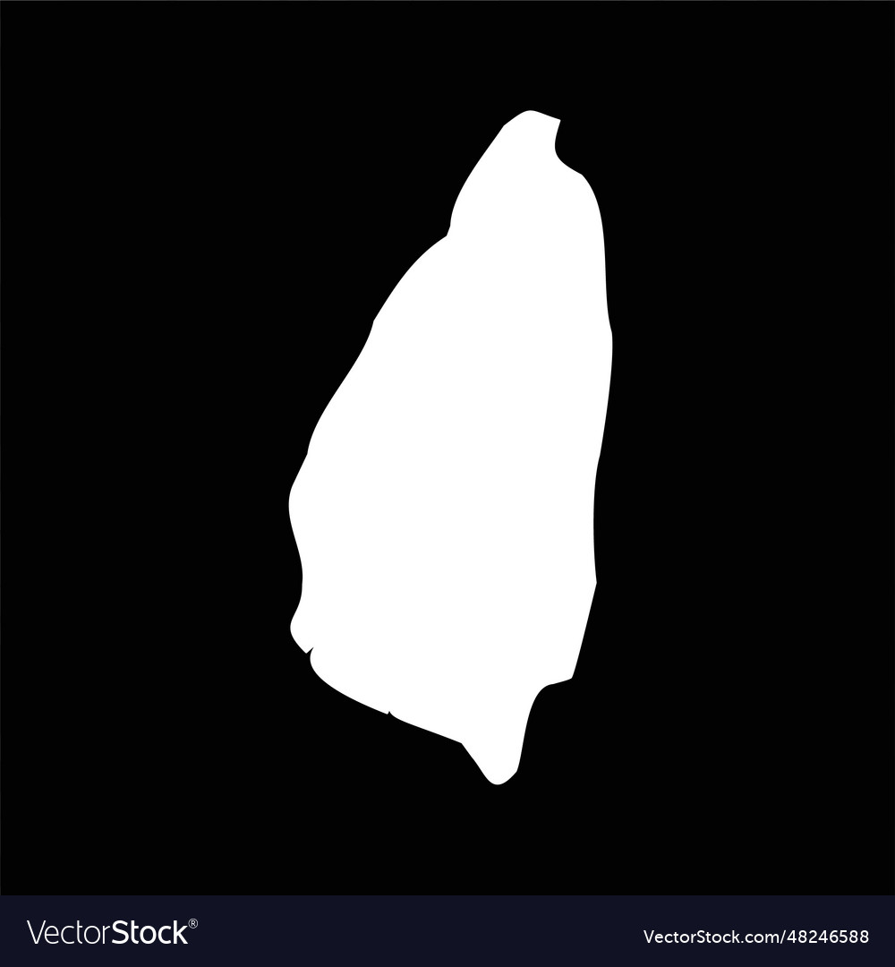 Simple saint lucia map isolated on black Vector Image