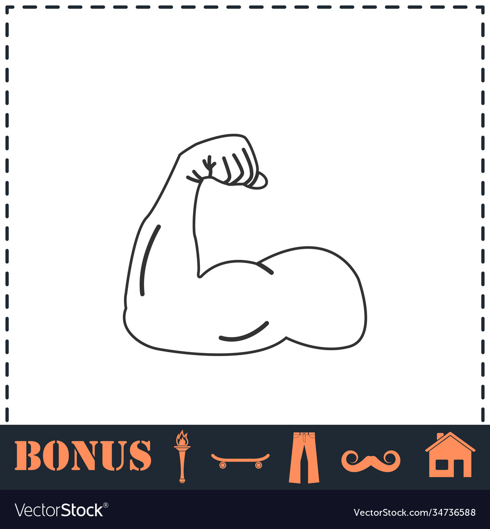 Strong icon flat Royalty Free Vector Image - VectorStock