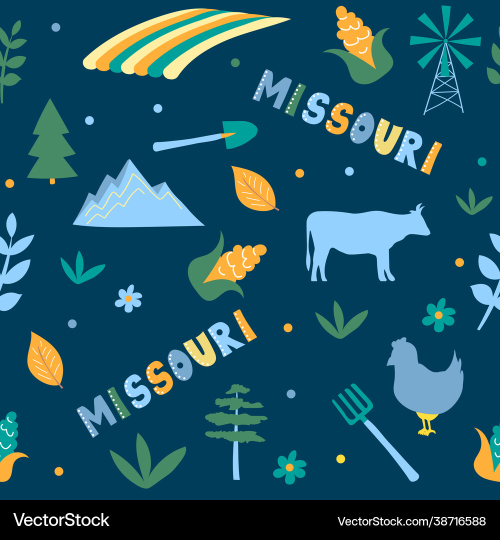 Usa collection missouri Royalty Free Vector Image