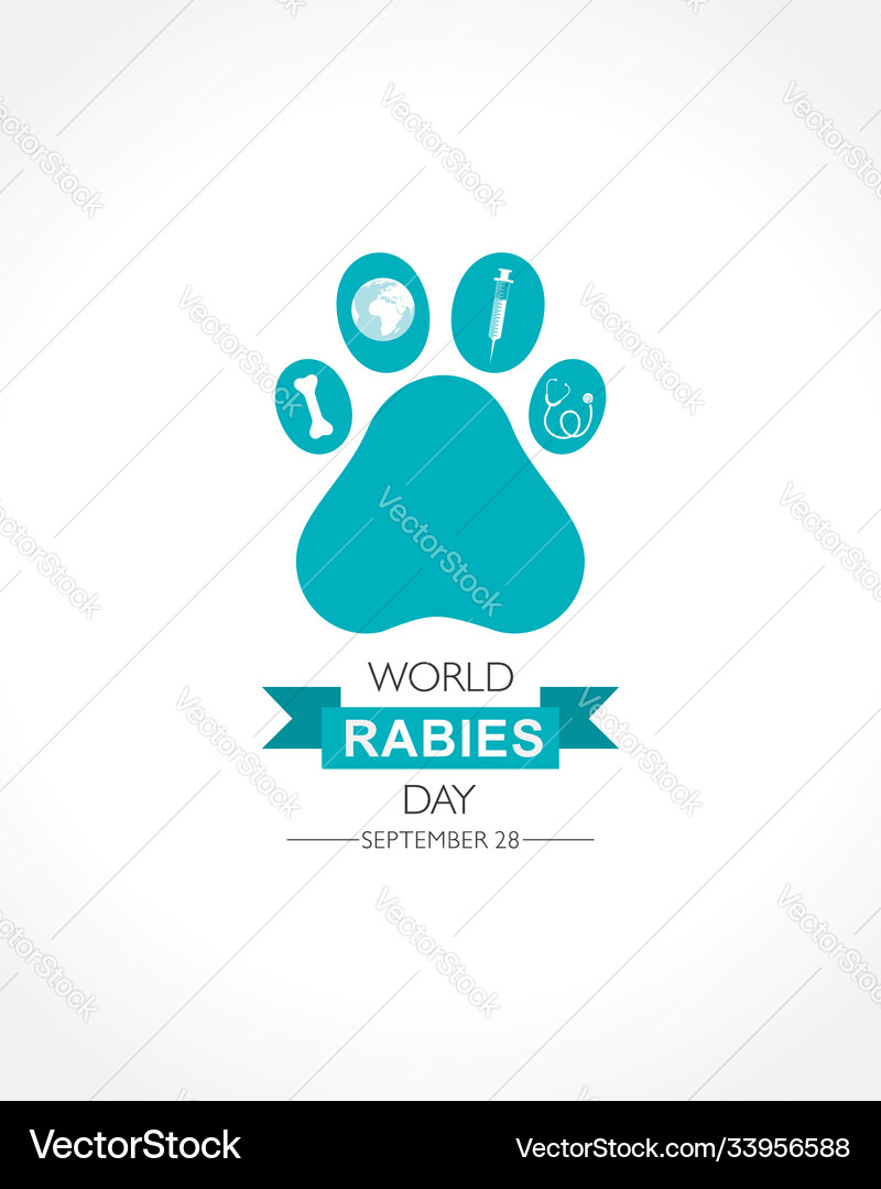World rabies day concept observed on september Vector Image