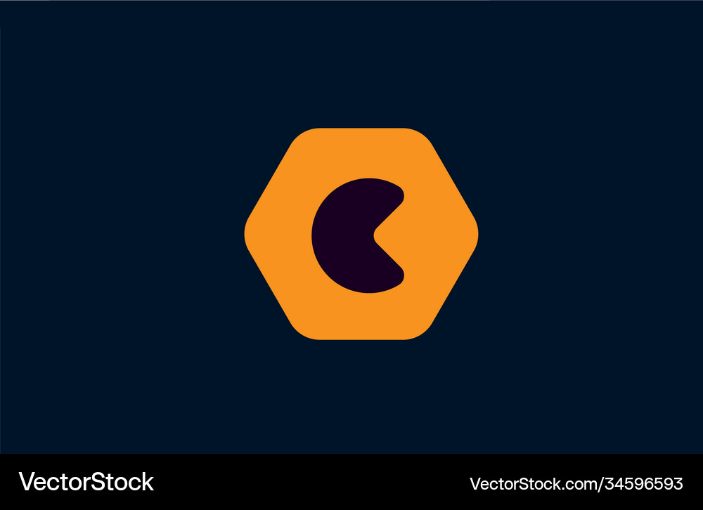 Geometric c alphabet letter logo icon template Vector Image