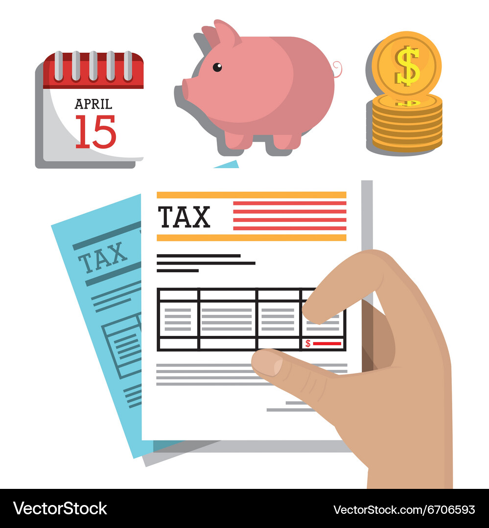 Government taxes payment Royalty Free Vector Image