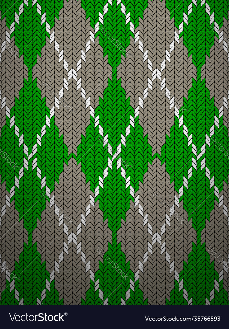 Knitted pattern Royalty Free Vector Image - VectorStock