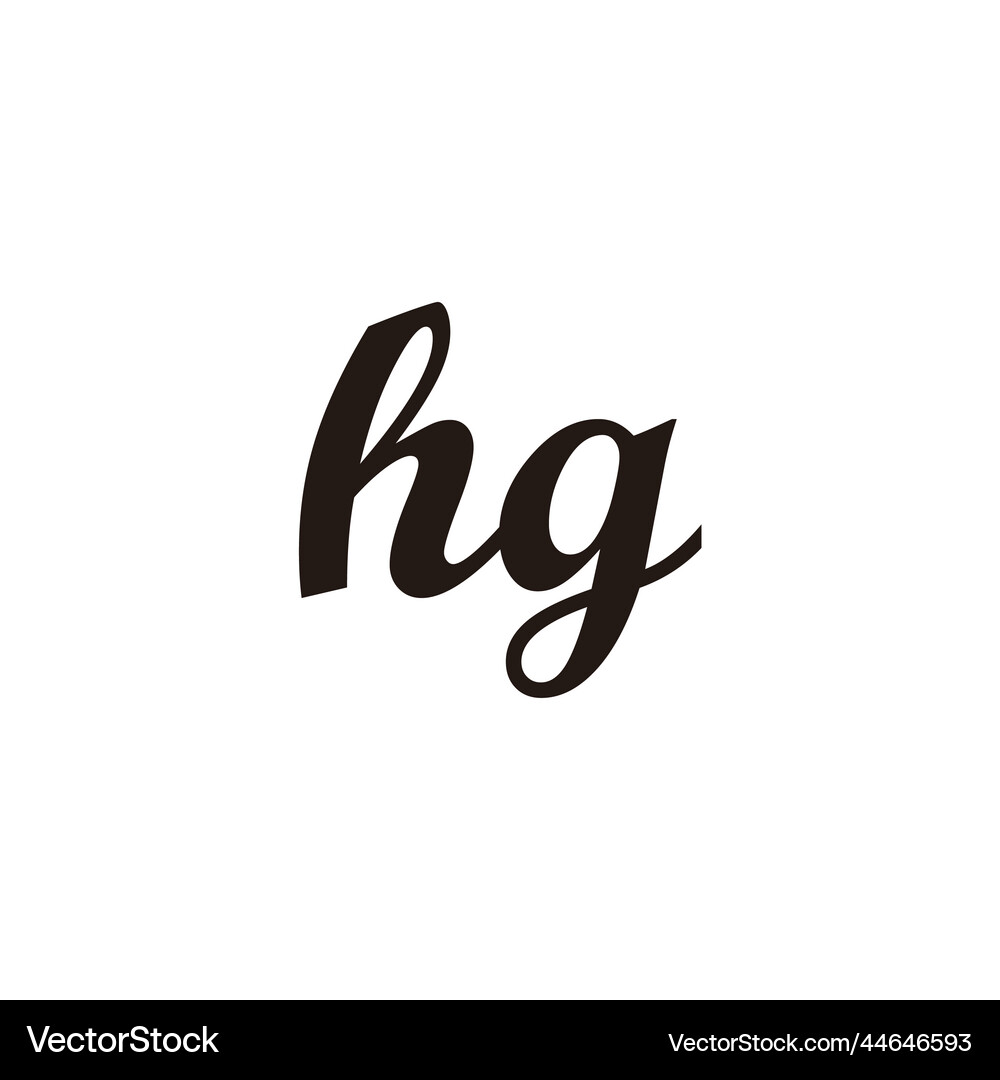 Letter hg connect geometric symbol simple logo Vector Image