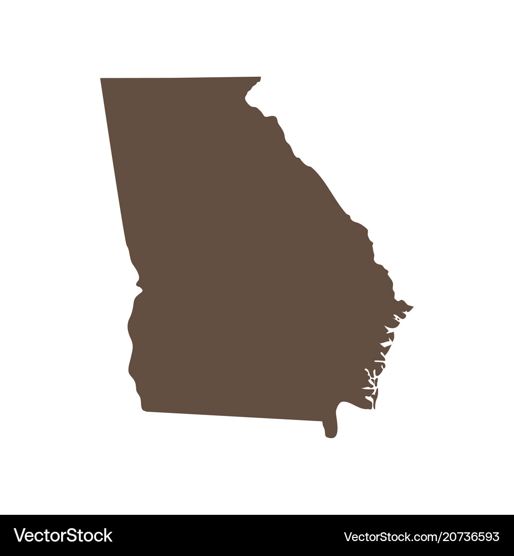 Map of the us state georgia Royalty Free Vector Image