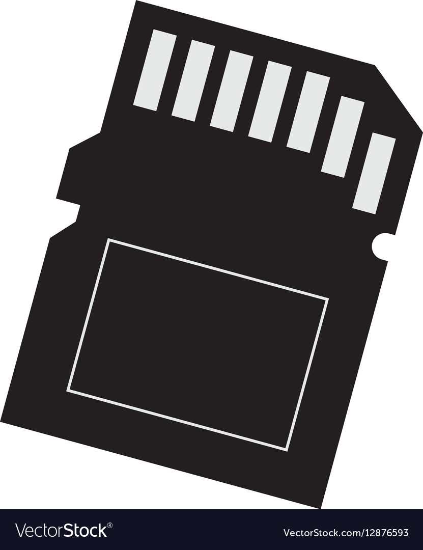 Micro SD memory card Royalty Free Vector Image
