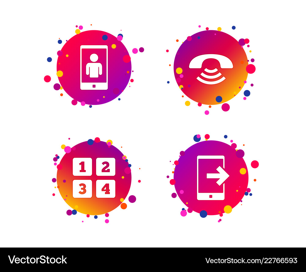 Phone icons call center support symbol Royalty Free Vector