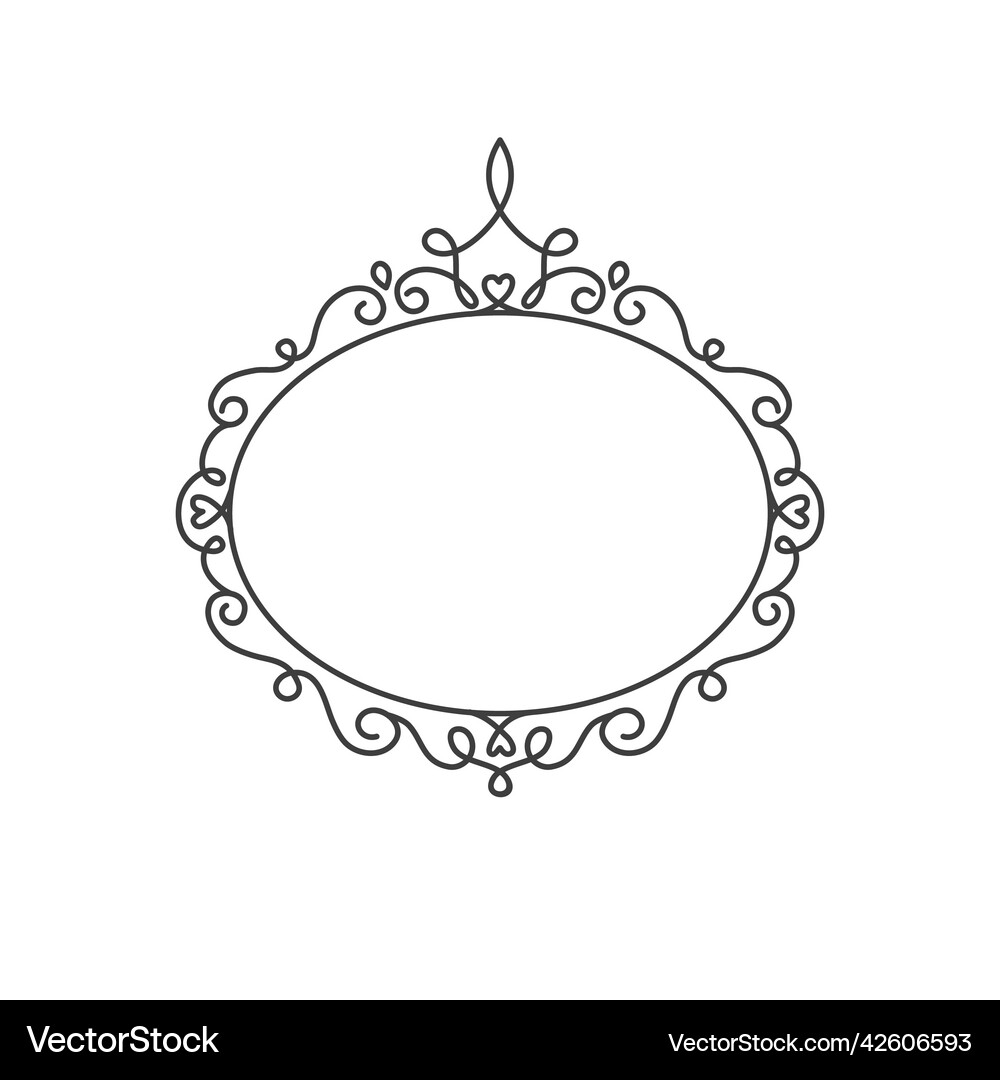 Princess frame royal mirror frame and majestic Vector Image