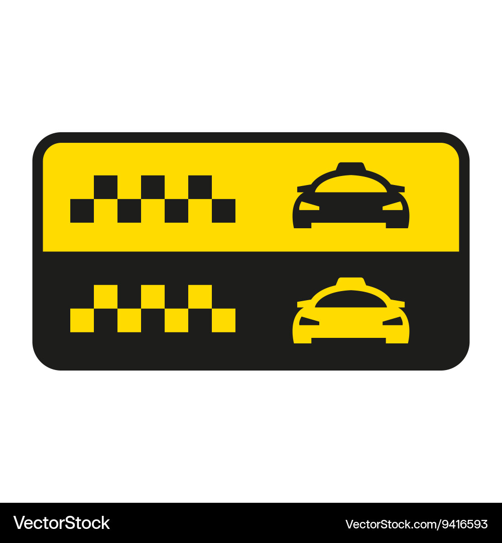 Taxi icon car sign Royalty Free Vector Image - VectorStock