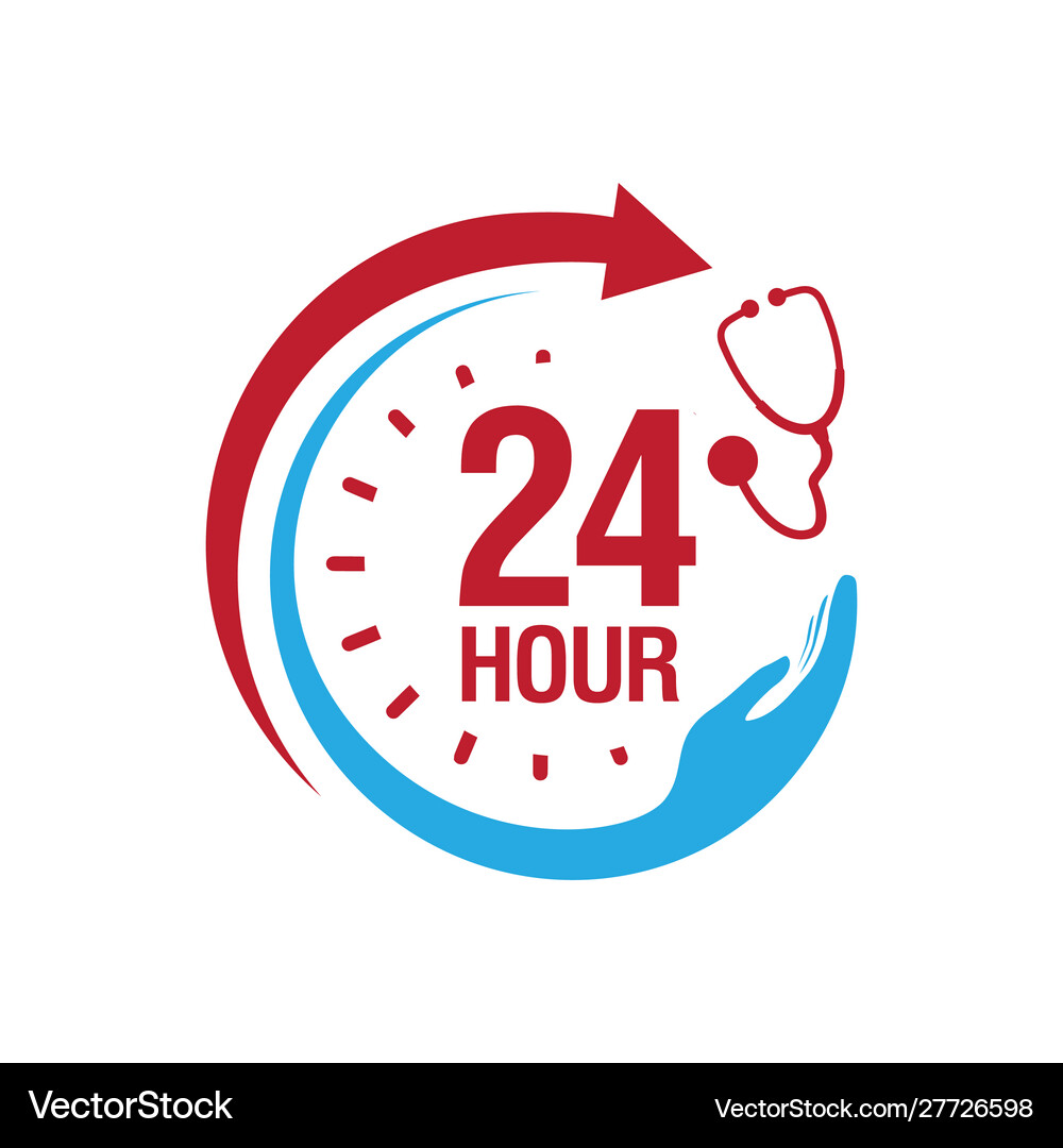 24/7 Medical Care Icon Royalty Free Vector Image