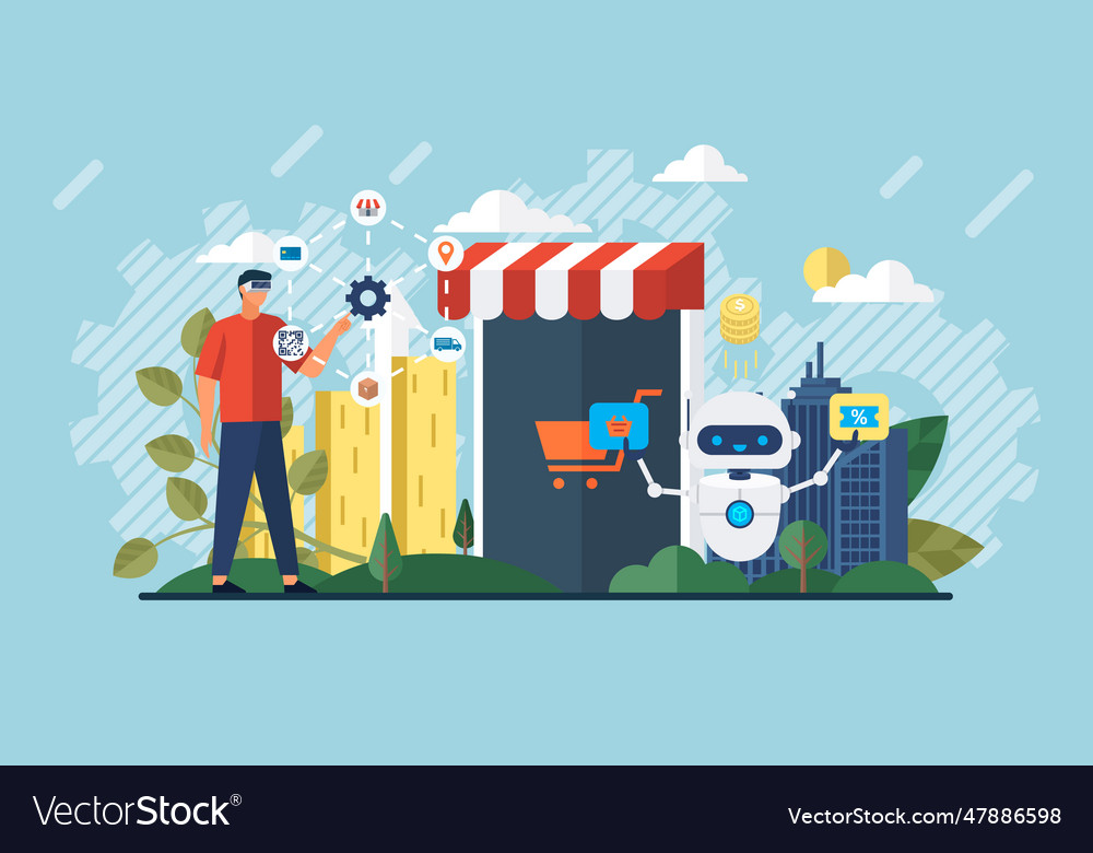 Automation software background iot and automation Vector Image