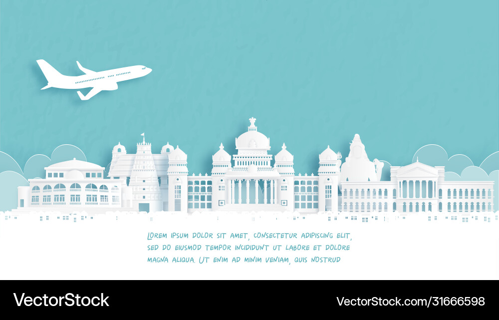 Bangalore india landmark Royalty Free Vector Image