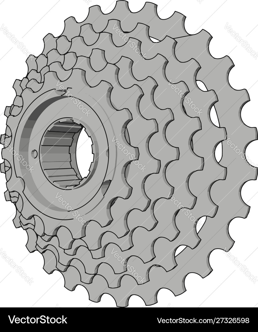 Bike gears on white background Royalty Free Vector Image
