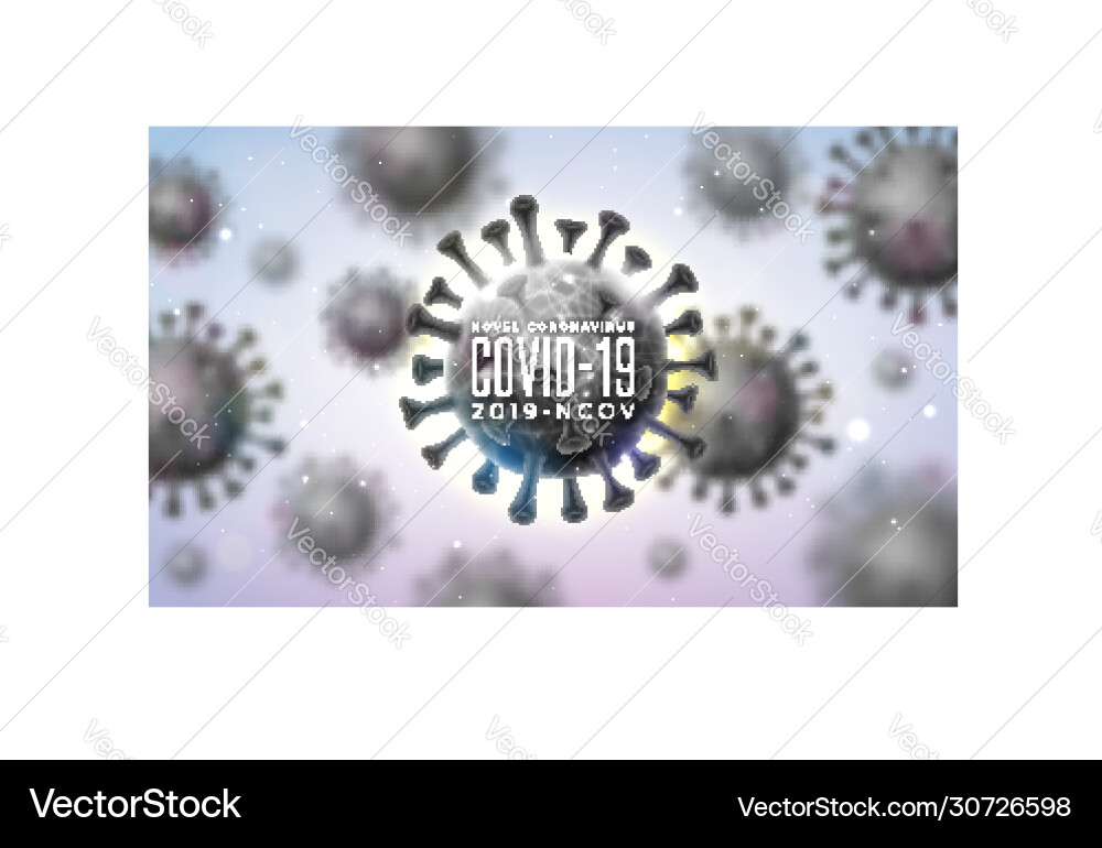 Covid-19 coronavirus outbreak design with virus Vector Image