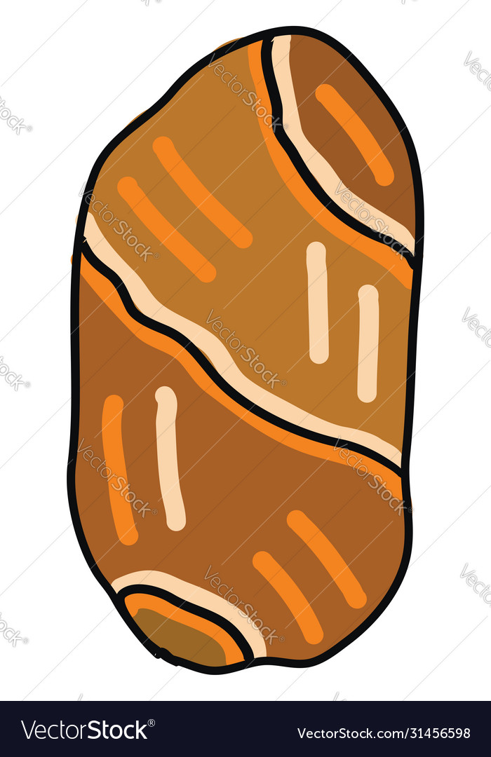 Small bread on white background Royalty Free Vector Image