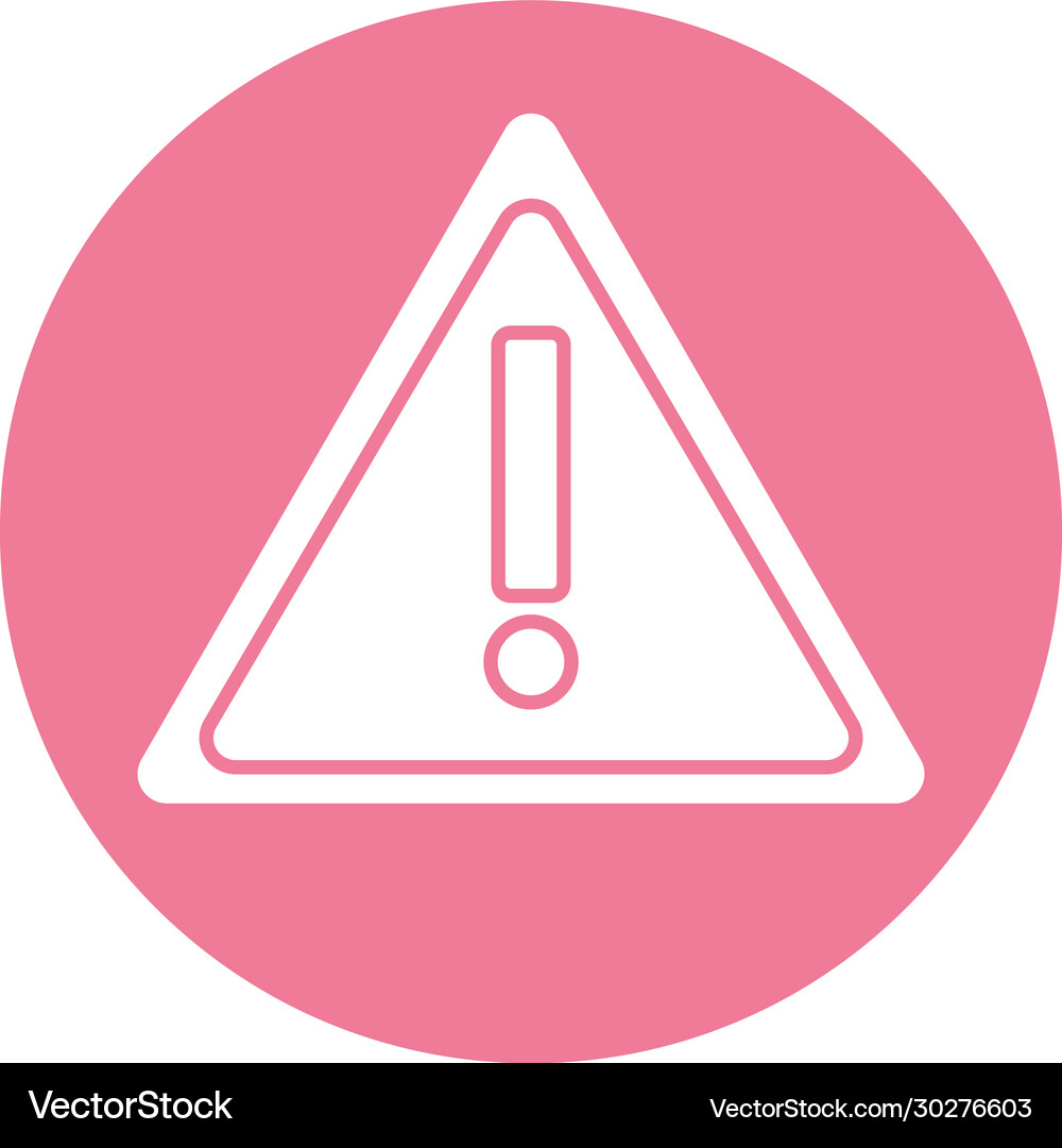 Alert symbol block silhouette style icon Vector Image