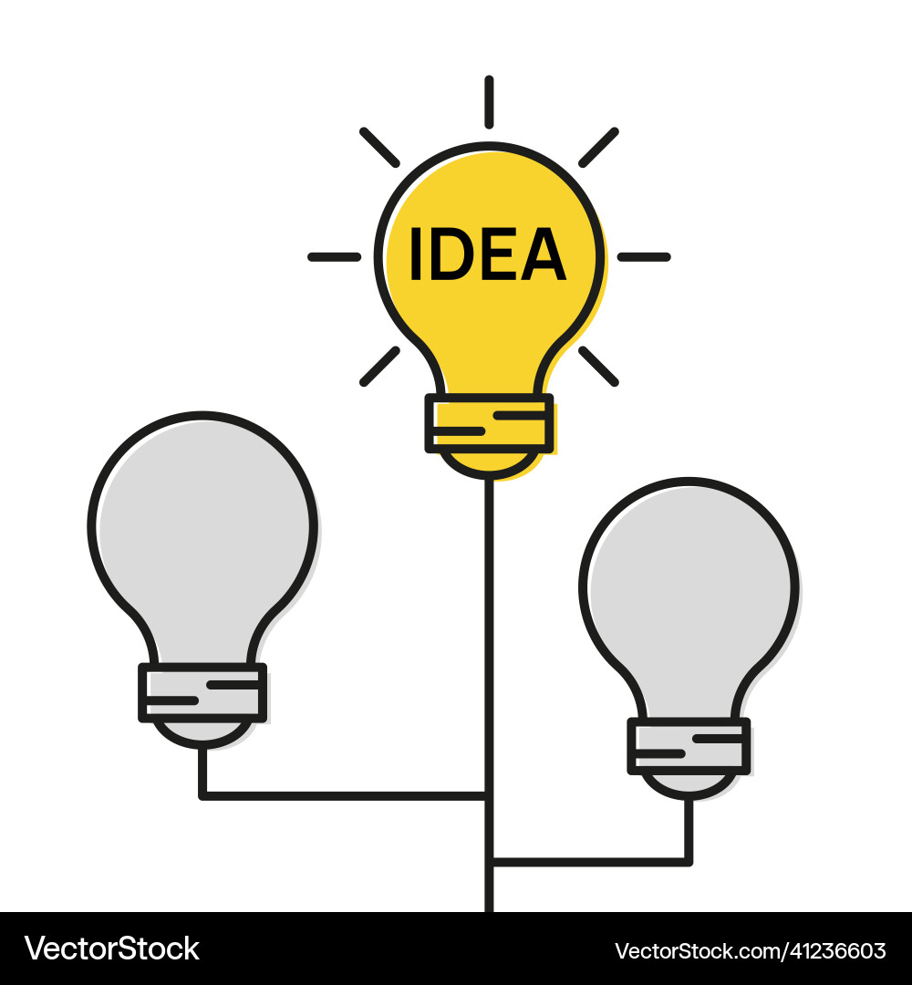 Background with light bulb Royalty Free Vector Image