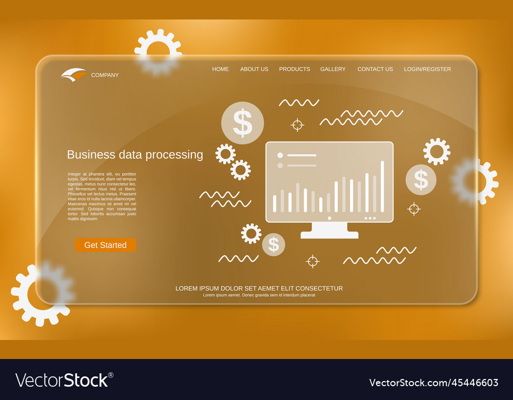 Business data processing concept Royalty Free Vector Image