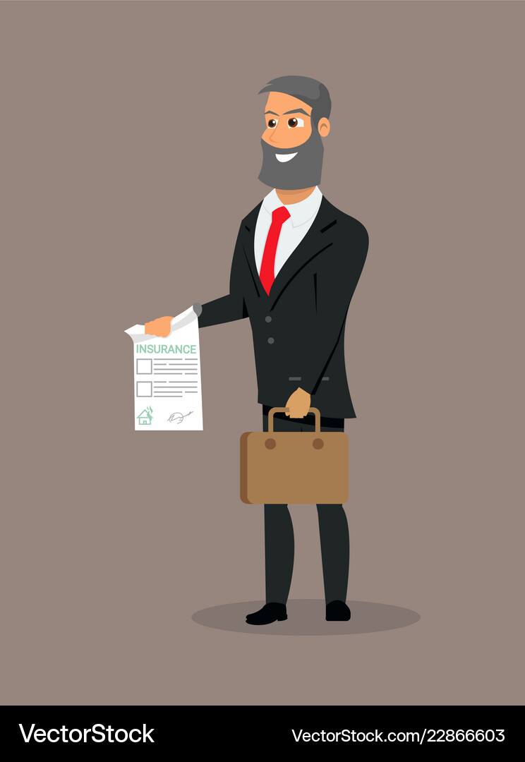 Cartoon property insurance Royalty Free Vector Image