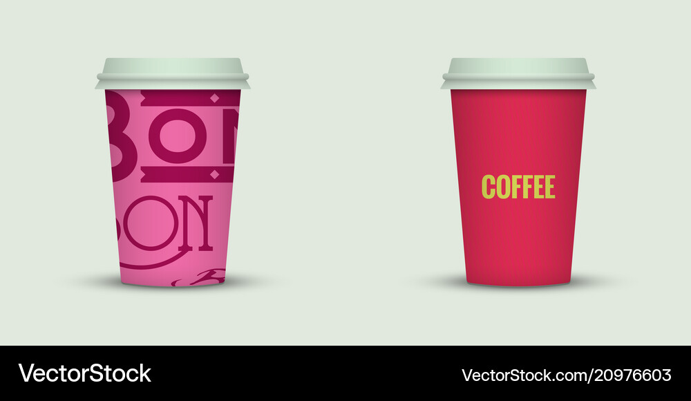 Coffee cup to go cups set collection Royalty Free Vector