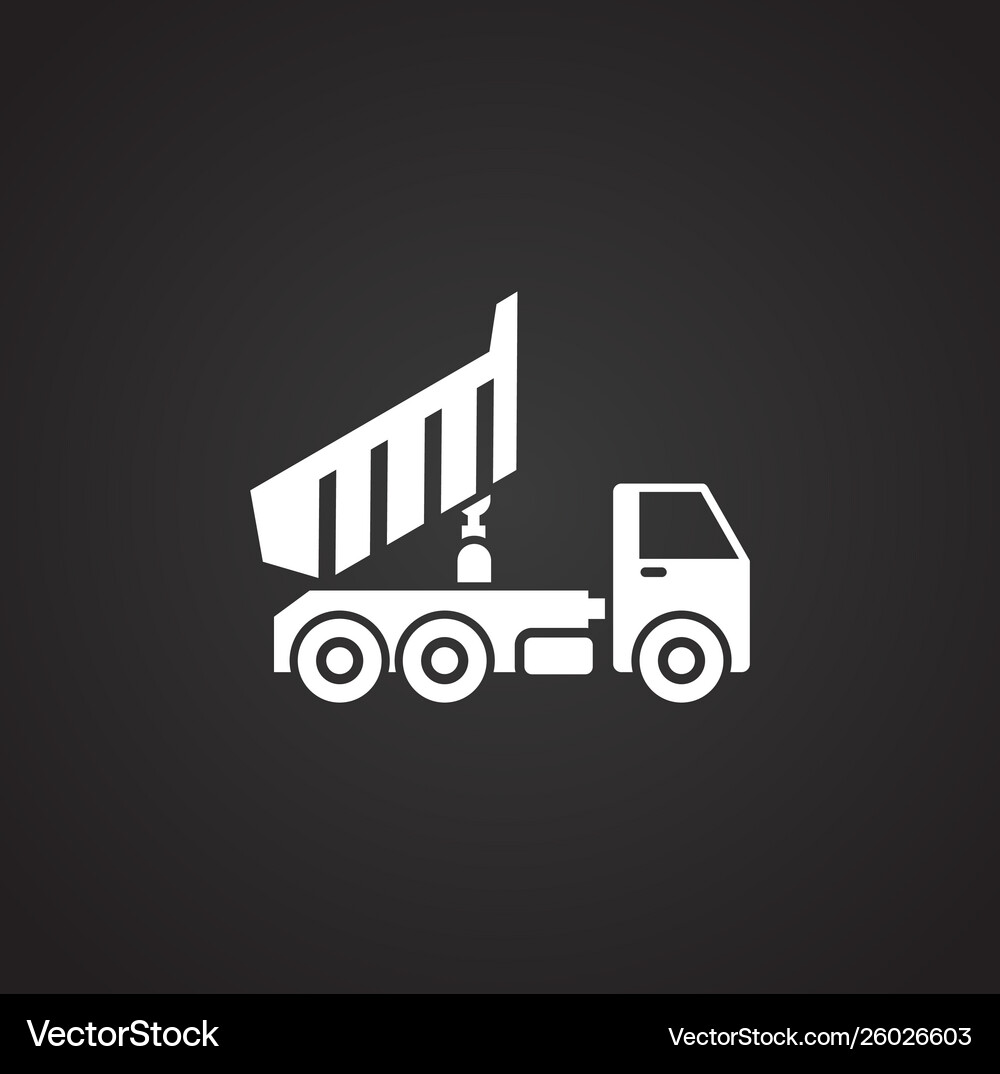 Heavy vehicle related icon on background Vector Image