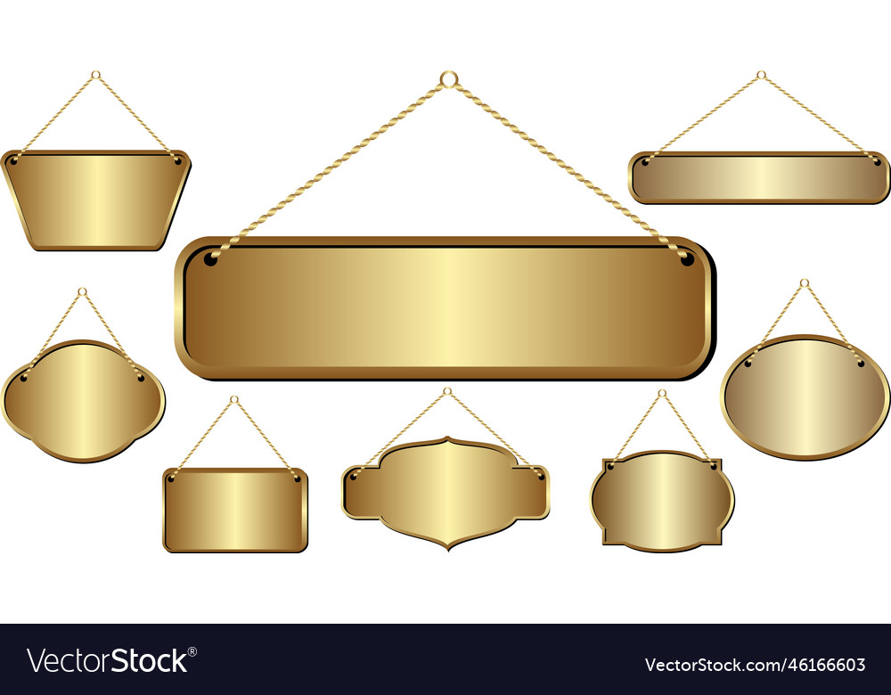 Plaques Royalty Free Vector Image - VectorStock