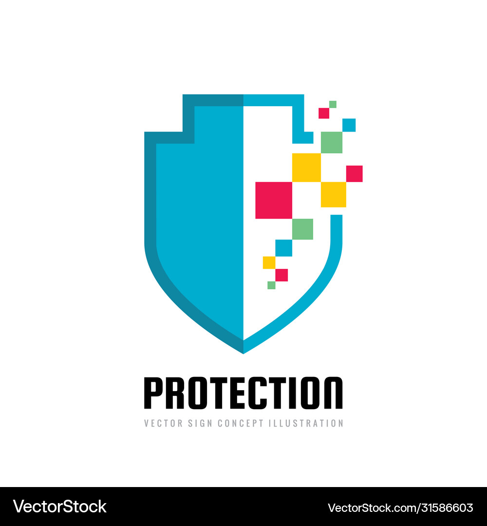 Protection - business logo template concept Vector Image