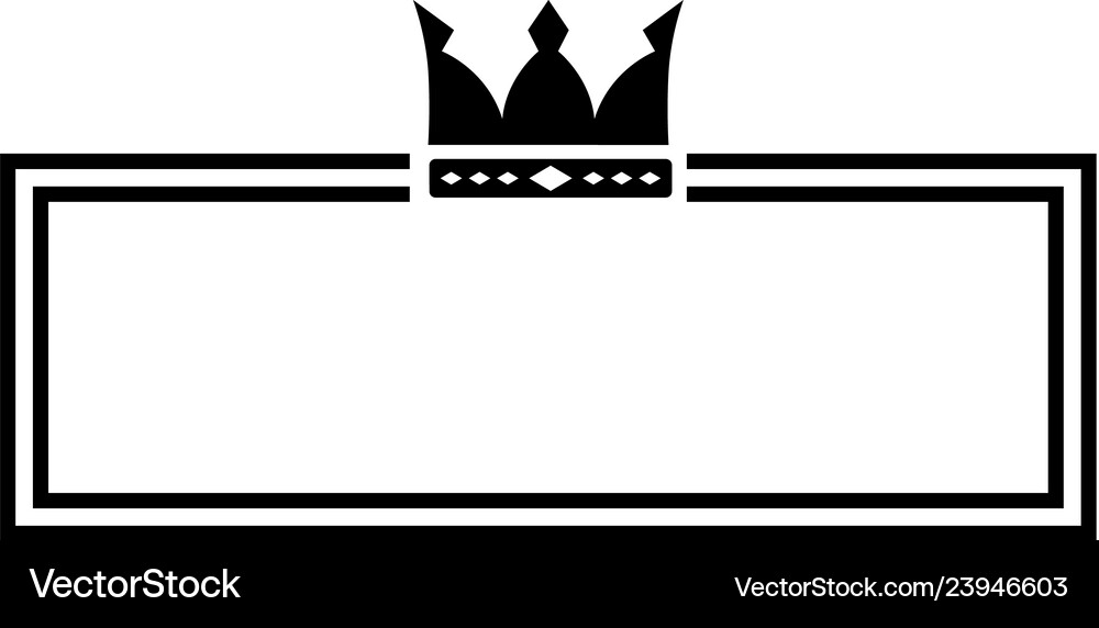 Vintage retro blank labels with crown logo Vector Image