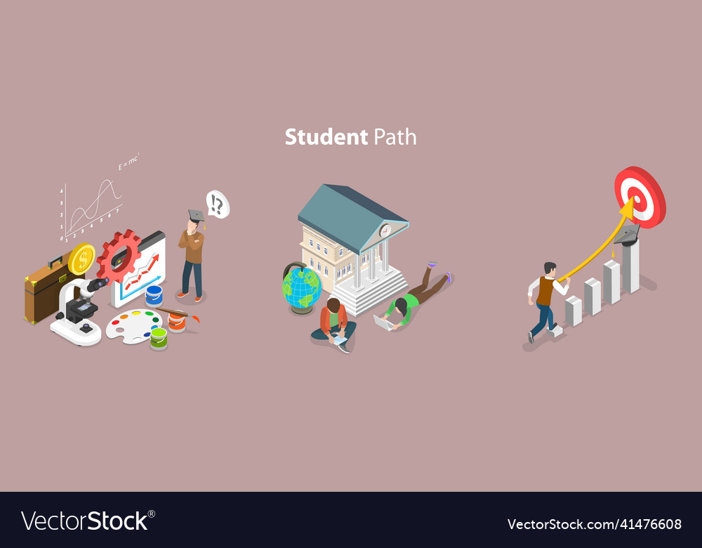 3d isometric flat conceptual Royalty Free Vector Image