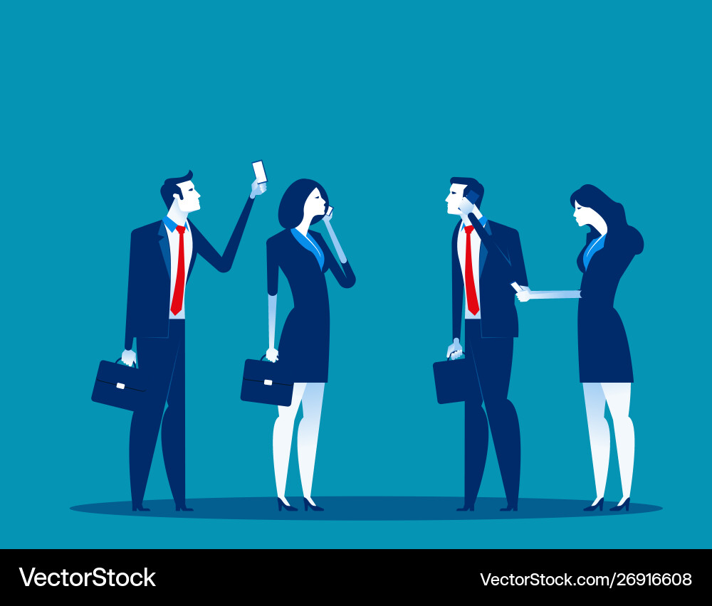 Business people and mobile users concept Vector Image