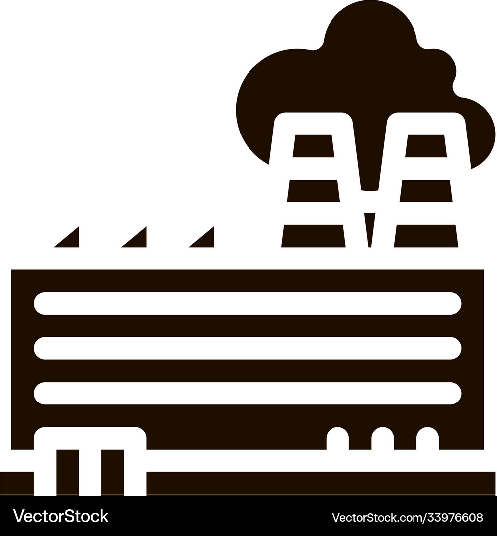 Industrial plant building icon Royalty Free Vector Image