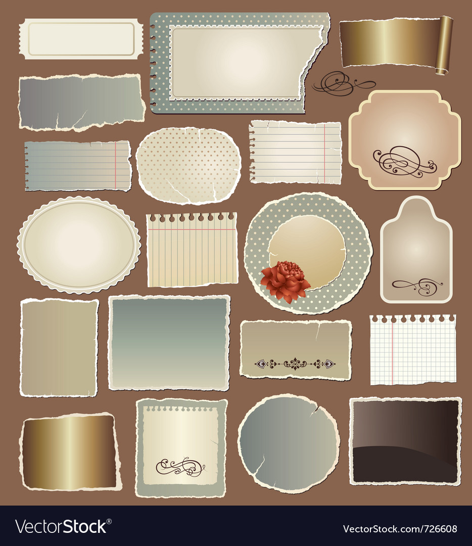 Labels and notes Royalty Free Vector Image - VectorStock